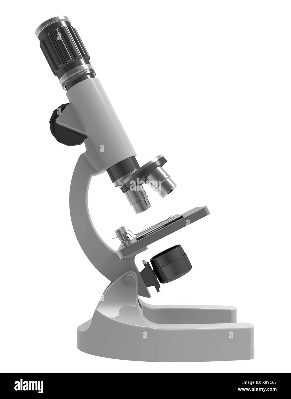 Microscope isolated on the white background 3d illustration Stock Photo ...