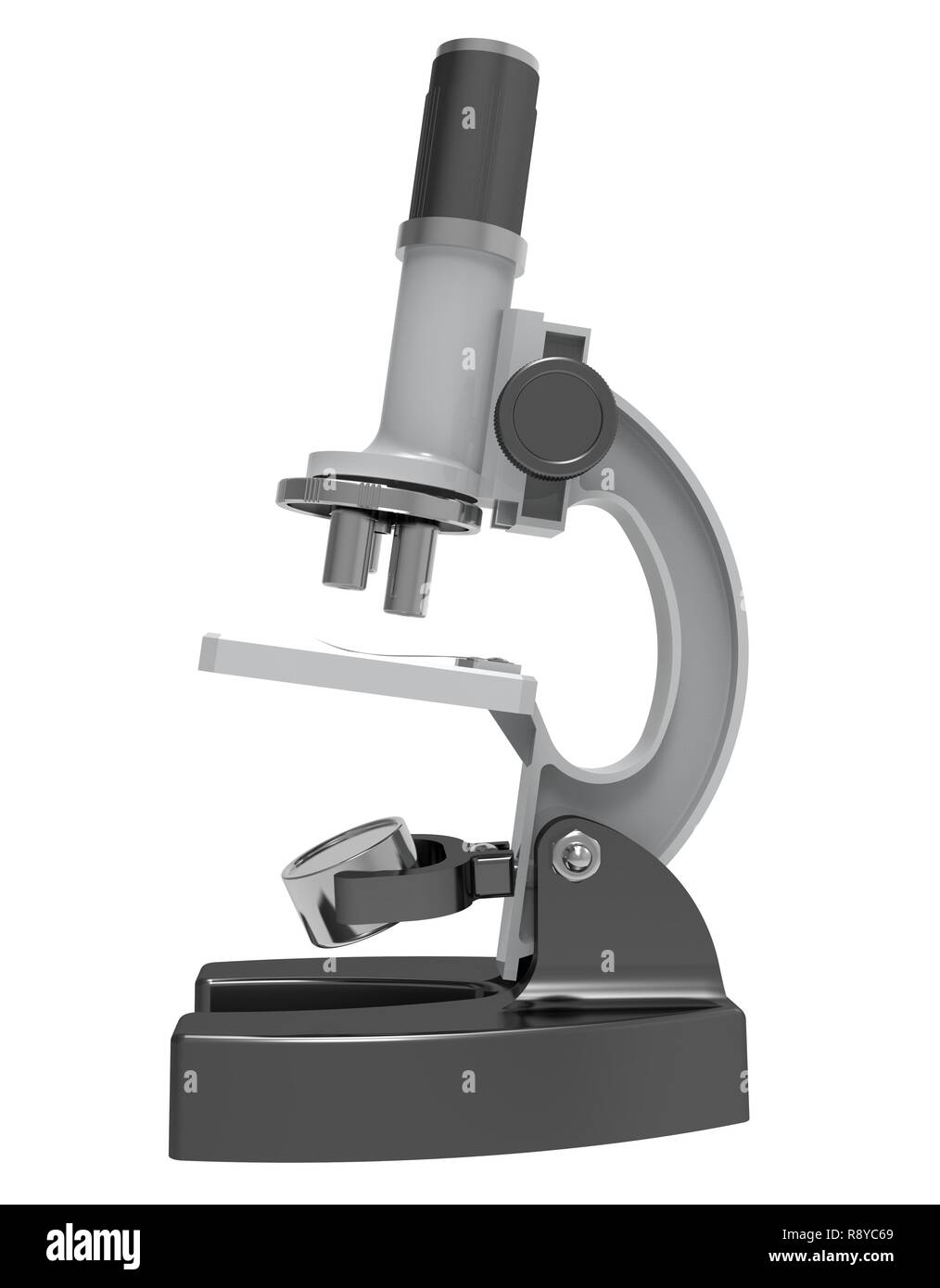 Microscope isolated on the white background 3d illustration Stock Photo ...