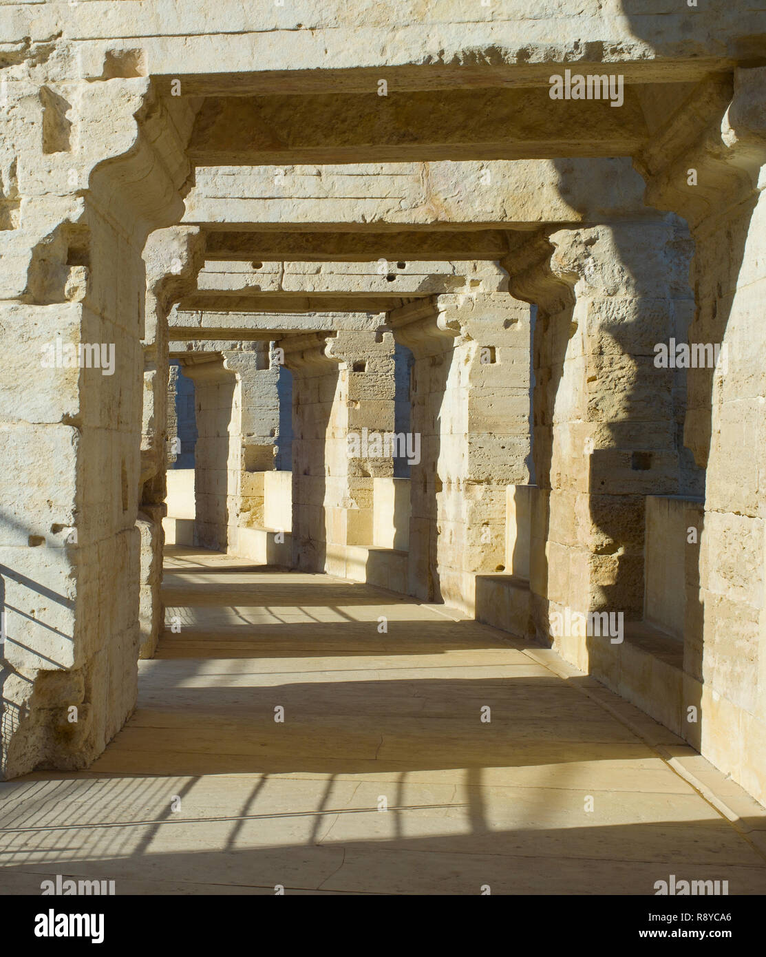 Inside the colosseum amphitheatre ruins hi-res stock photography and ...