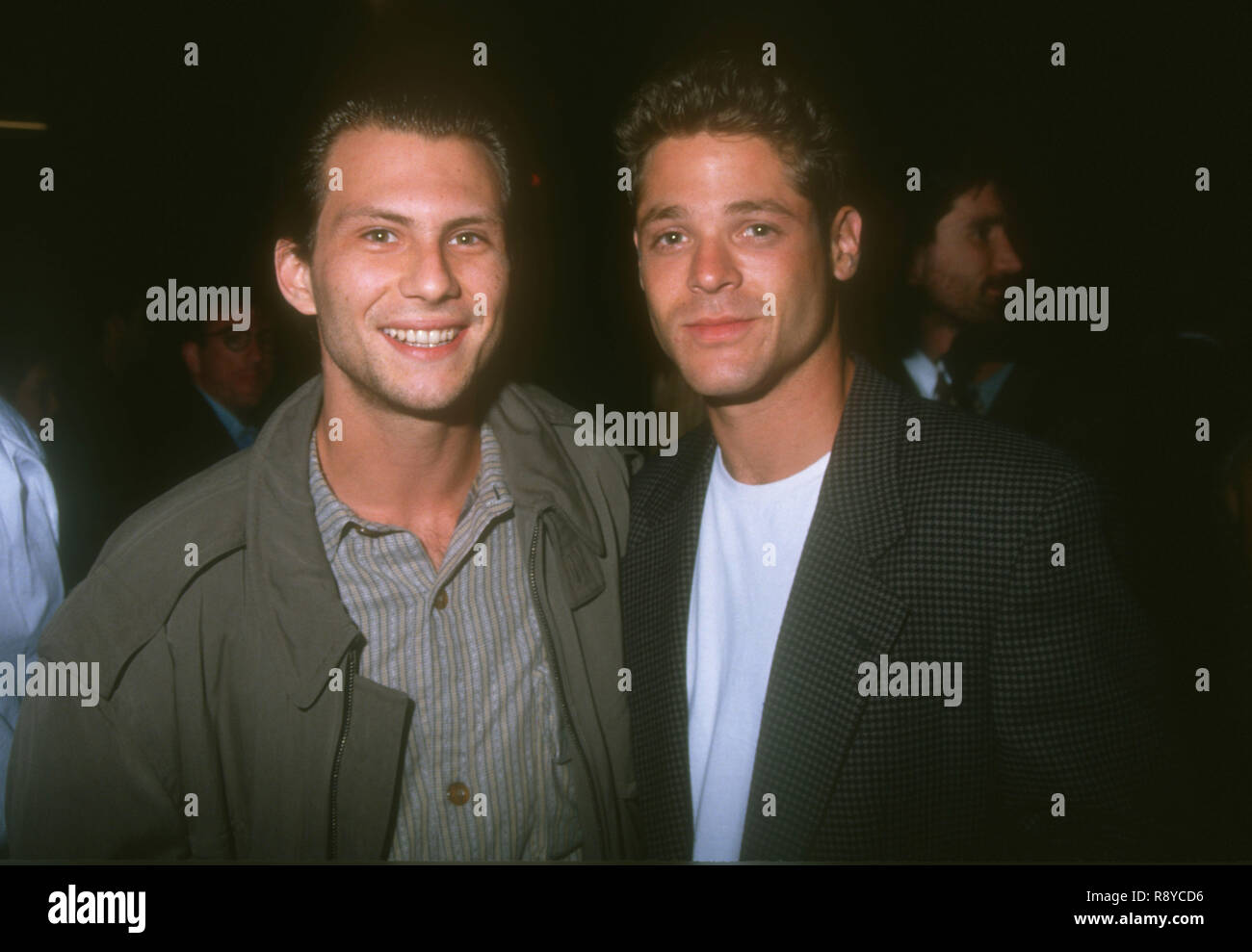 WEST HOLLYWOOD, CA - APRIL 29: Actor Christian Slater and guest attend ...