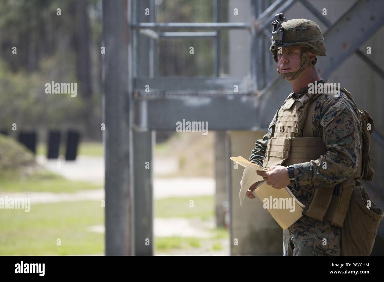 U.S. Marine Corps Gunnery Sgt. Justin M. Crawn, a platoon sergeant with ...