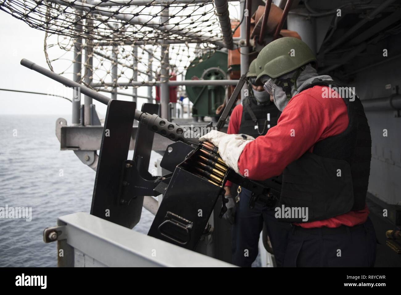 PHILIPPINE SEA (March 13, 2017) Gunner’s Mate Seaman Yusef Ali Reynolds ...