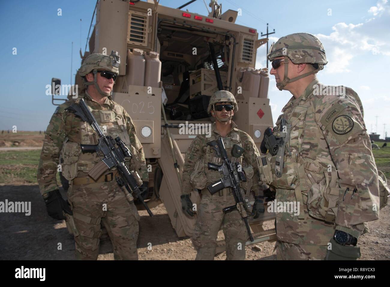 U.S. Army Lt. Gen. Stephen J. Townsend, right, commanding general ...