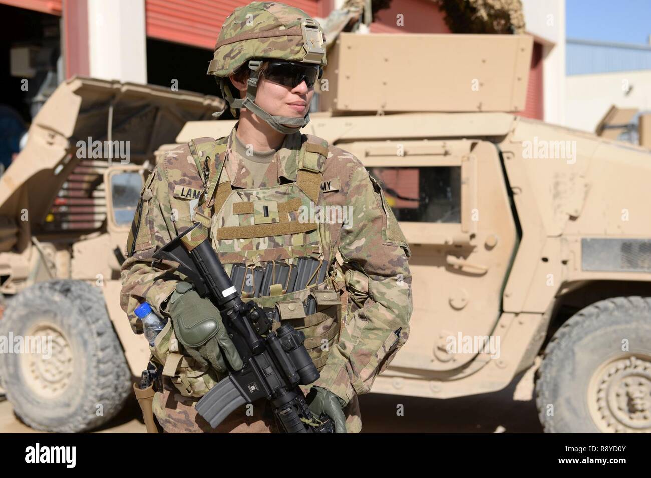U.S. Army 1st Lieutenant Julia Lambert, a transportation adviser with ...