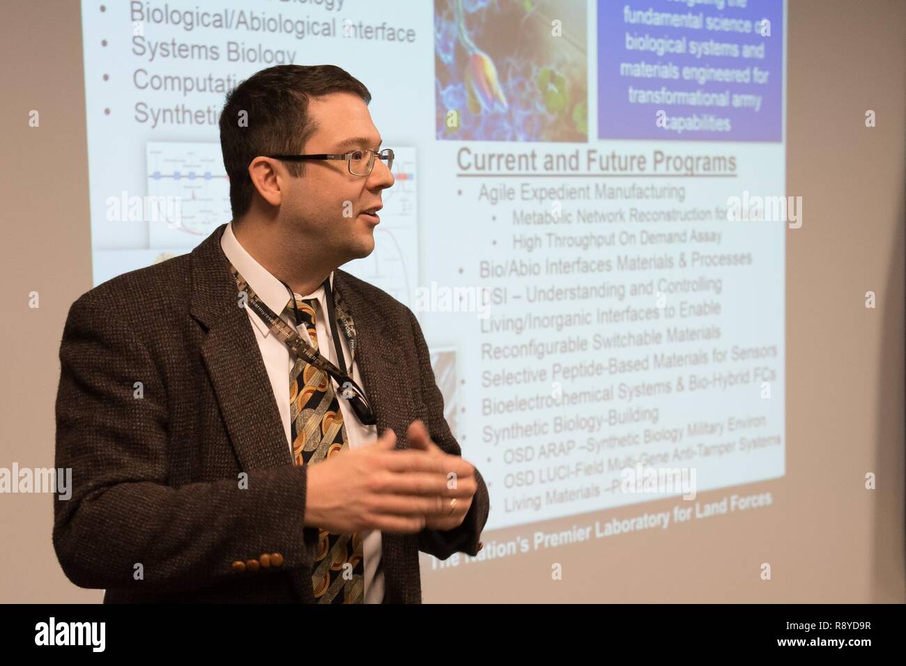 Biotechnology Branch Chief Dr. James Sumner, U.S. Army Research ...