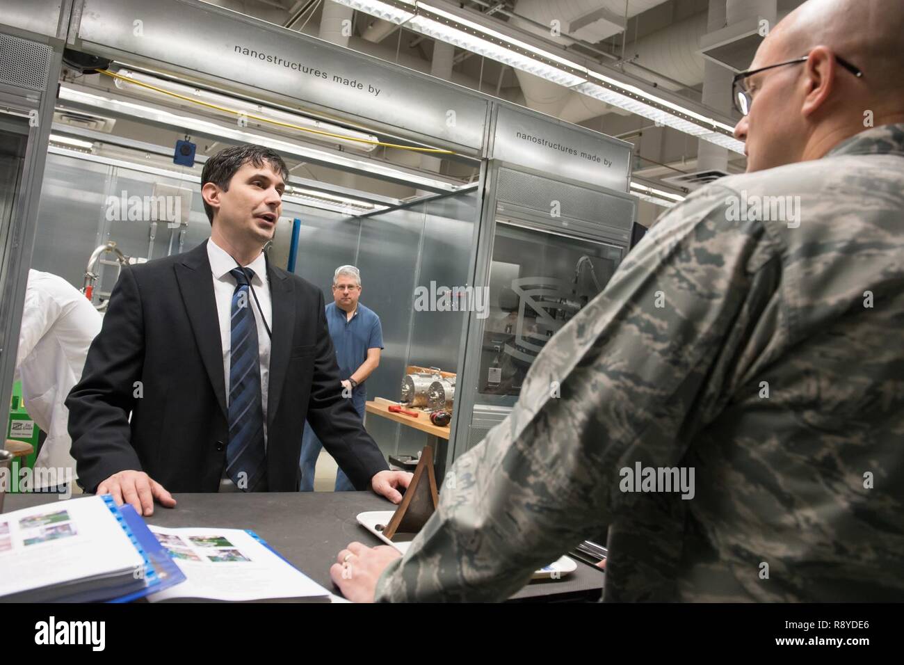 Dr. Kris Darling (left), a nanomaterials scientist with the U.S. Army ...