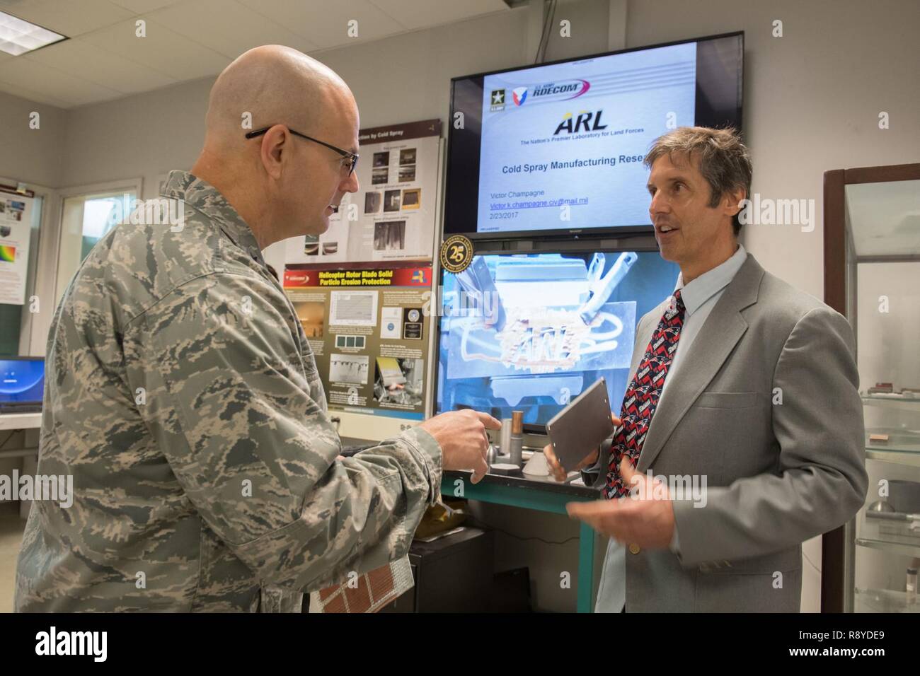 Victor Champagne (right), the U.S. Army Research Laboratory’s Advanced ...
