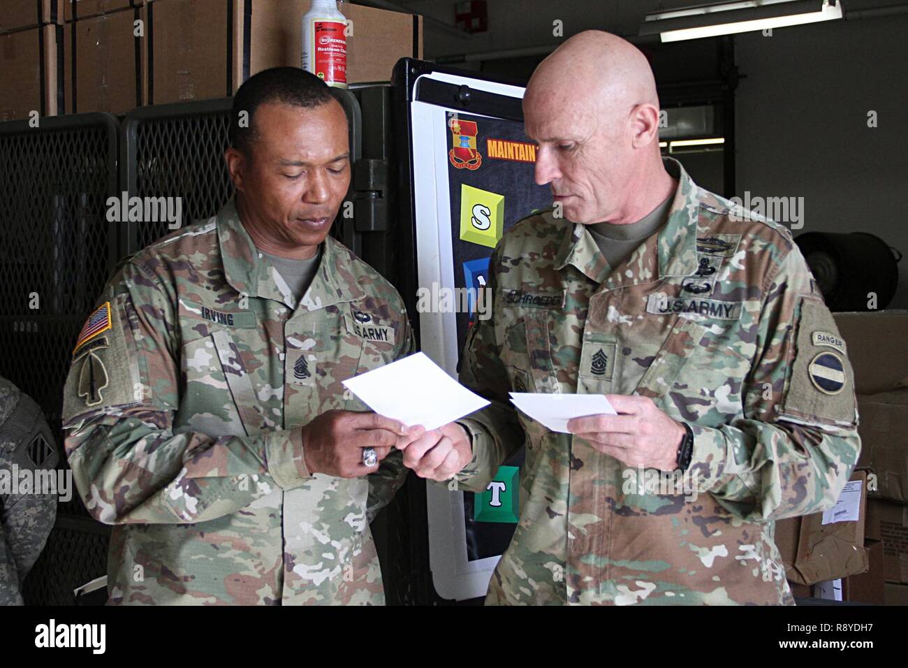 Command Sgt. Maj. Scott C. Schroeder (right), the Command Sergeant ...