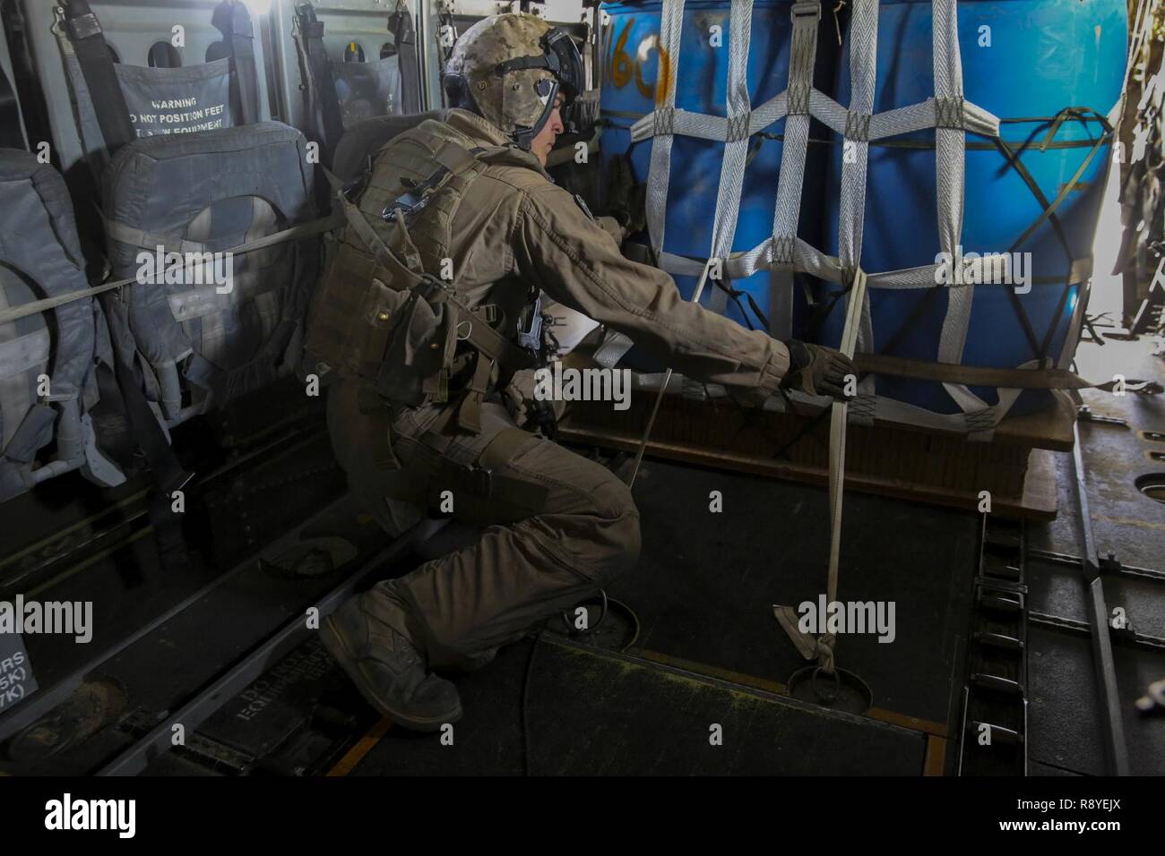 Sgt. Mark Hernandez, a crew chief with Marine Medium Tiltrotor Squadron ...