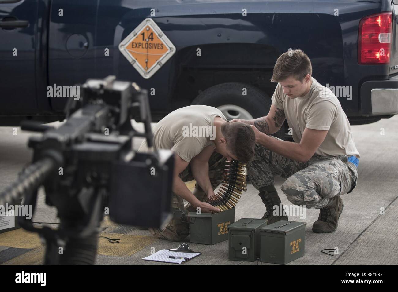 U.S. Air Force weapons troops with the 1st Special Operations ...