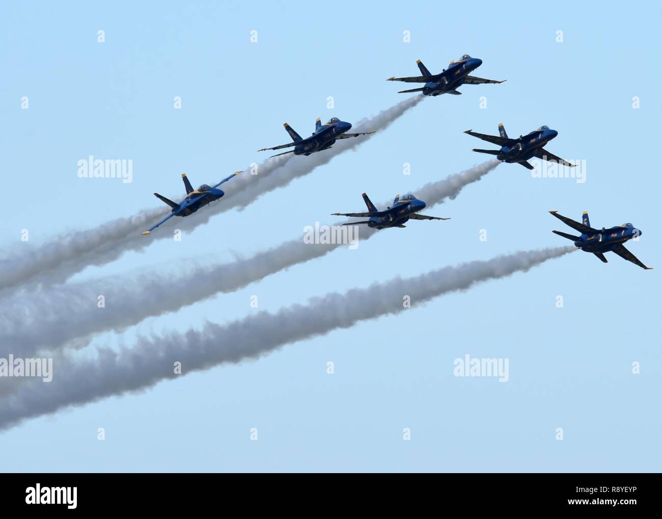 U.S. Navy Blue Angels fly over Naval Air Facility El Centro, California ...