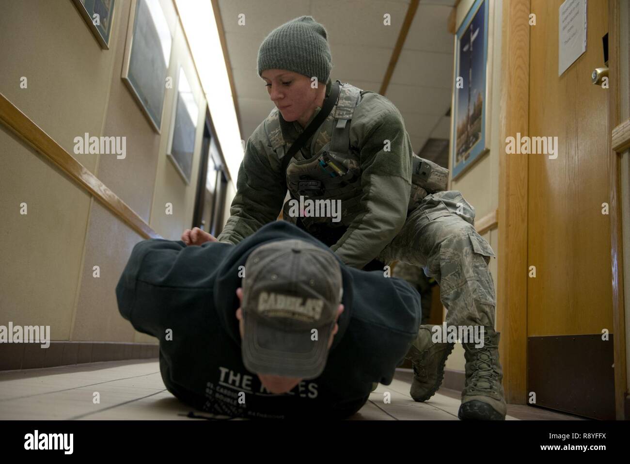 Air Force Staff Sgt. Brittney Howard, a patrolman with the 673d ...