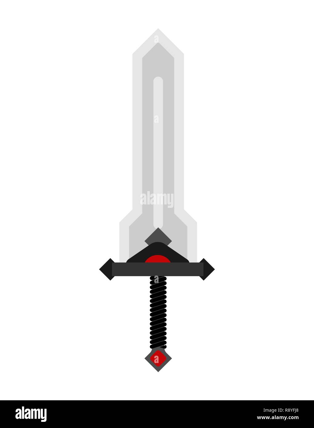 Barbarian Sword isolated. glaive warrior. Ancient blade saber. Slashing ...