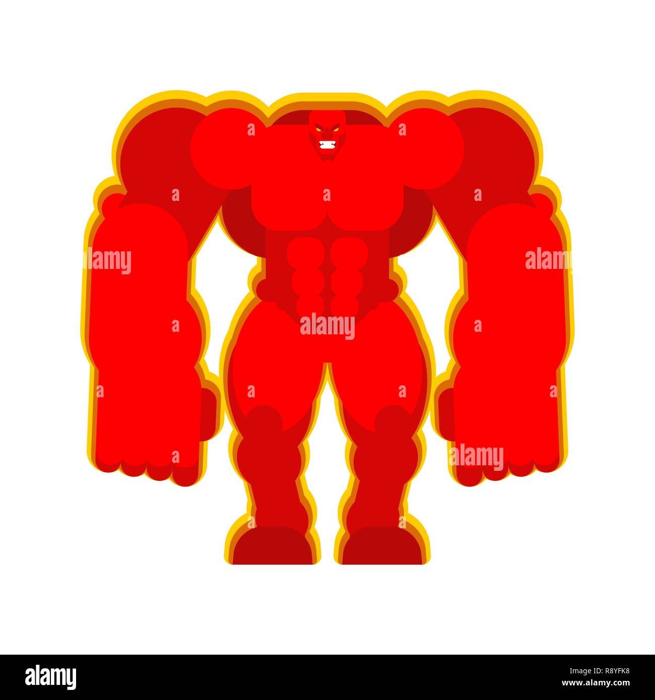 Golem fire isolated. Fantastic Magic Big Monster Stock Vector Image ...