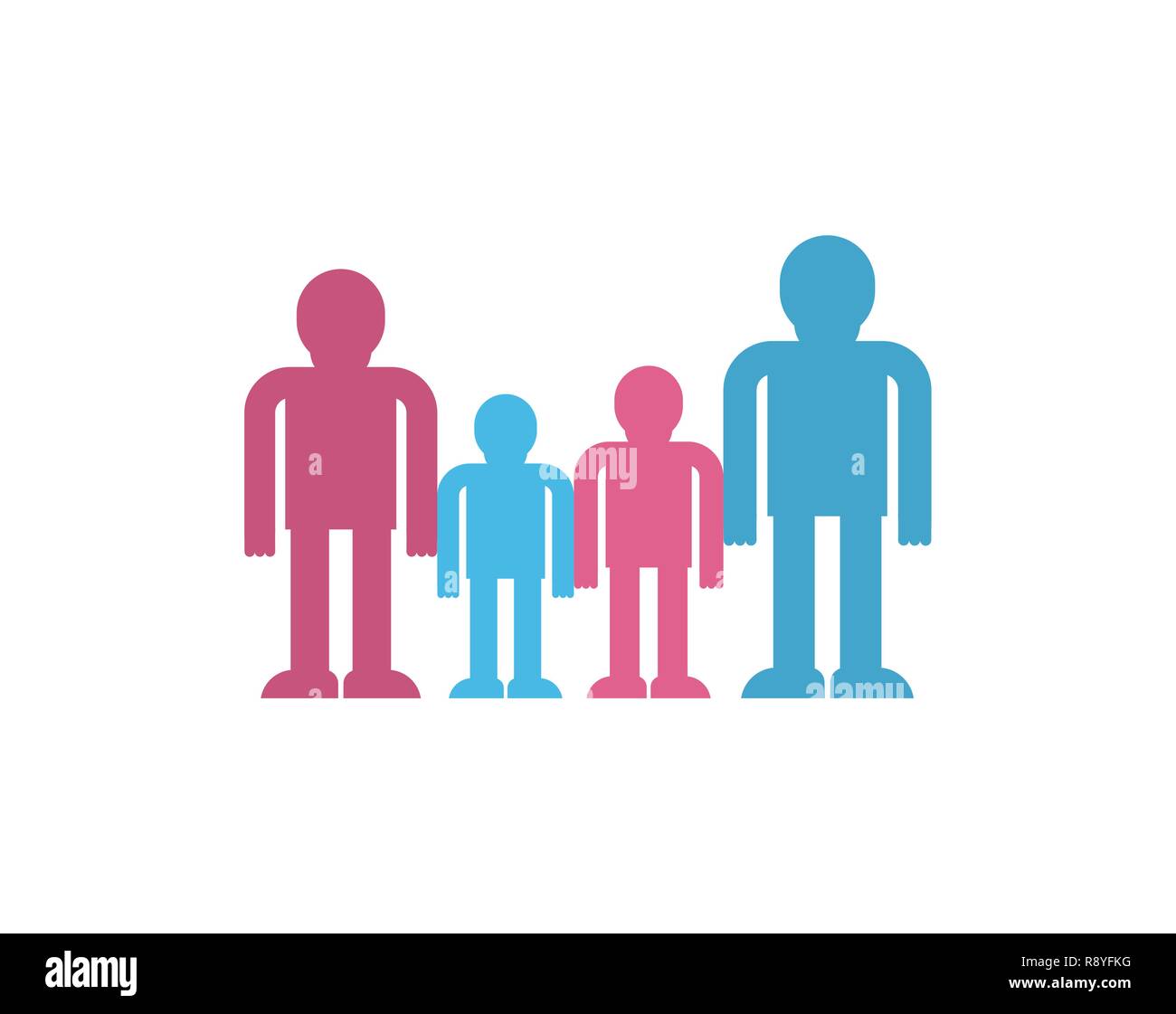 Family symbol. kind sign icon. Parents and children. Vector ...