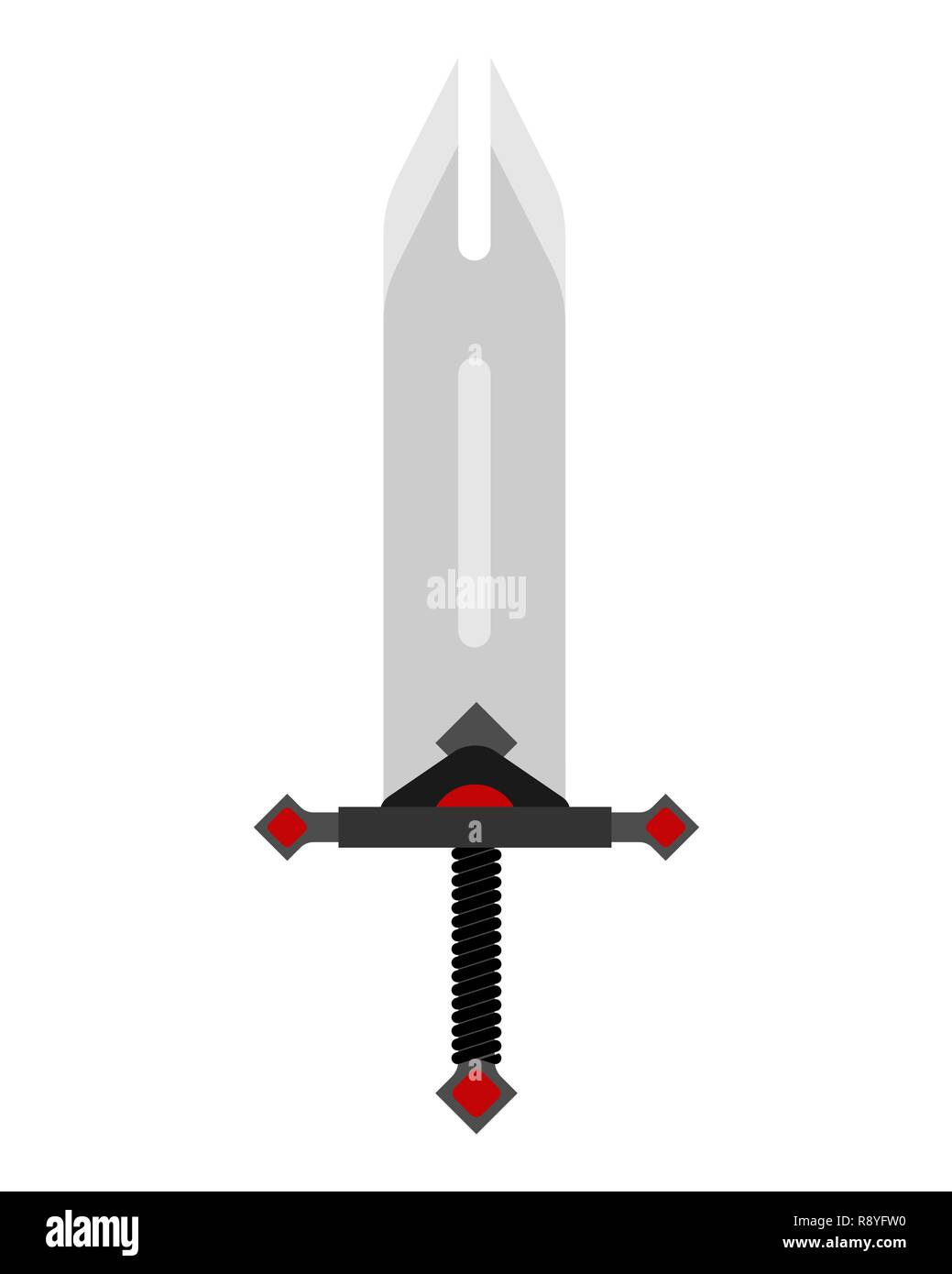 Barbarian Sword isolated. glaive warrior. Ancient blade saber. Slashing ...