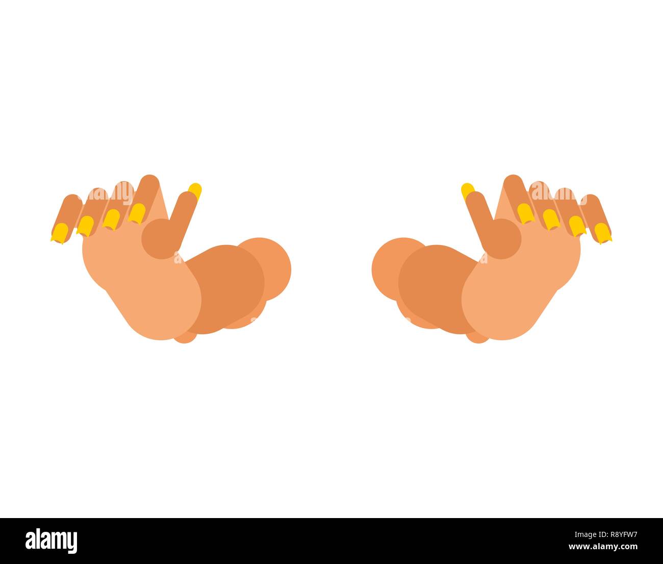 Hands forward scary isaolated. Attack of hand. vector Stock Vector ...