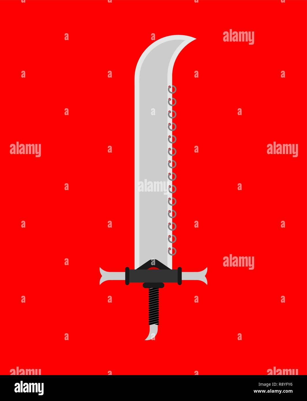 Saber weapon isolated. glaive warrior. Ancient blade Sword. Slashing ...