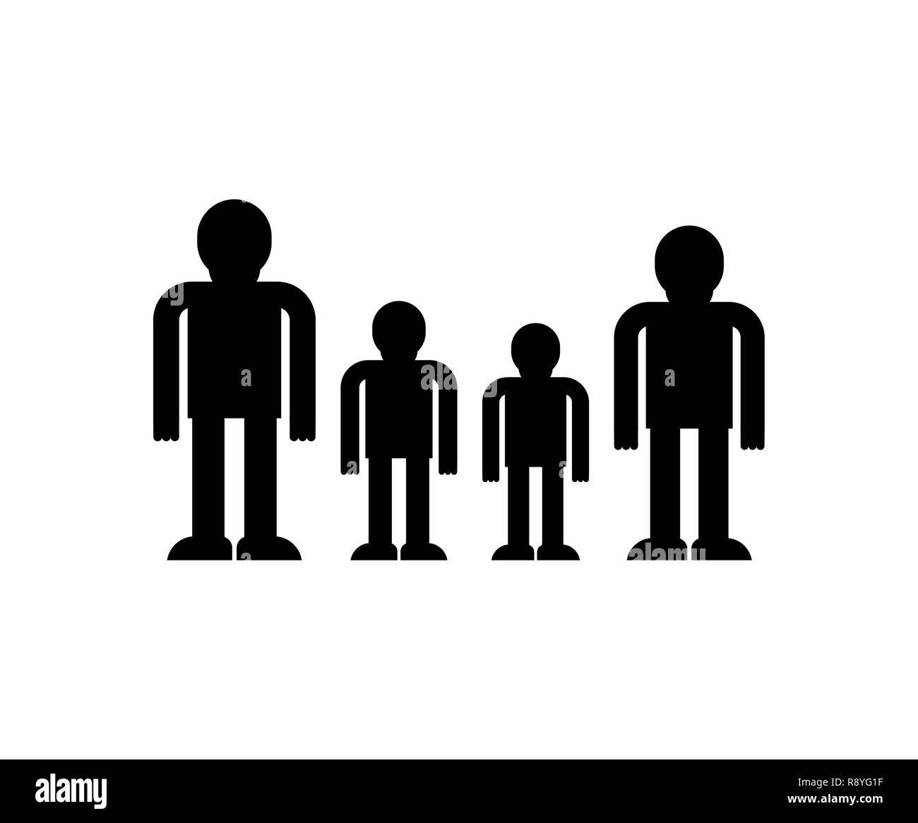 Family symbol. kind sign icon. Parents and children. Vector ...