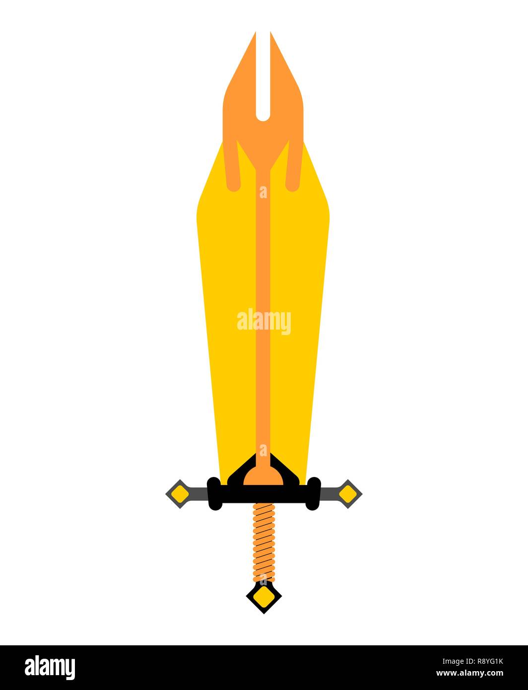 Gold Sword Barbarian. glaive warrior. Ancient blade saber. Slashing ...