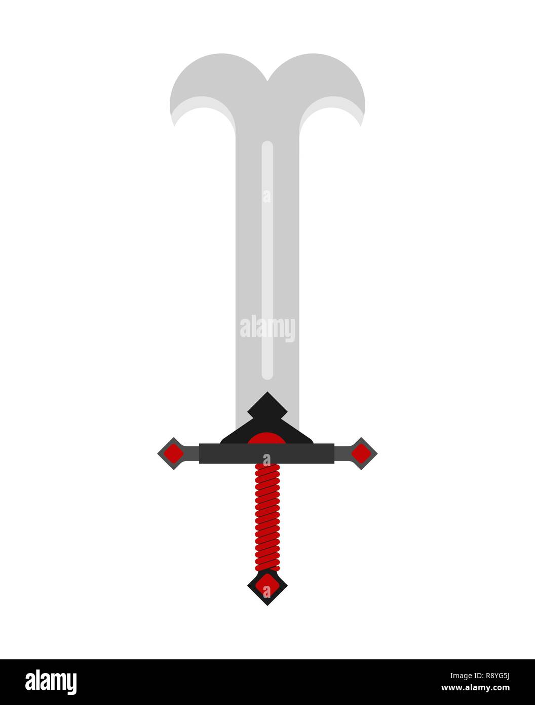 Barbarian Sword isolated. glaive warrior. Ancient blade saber. Slashing ...