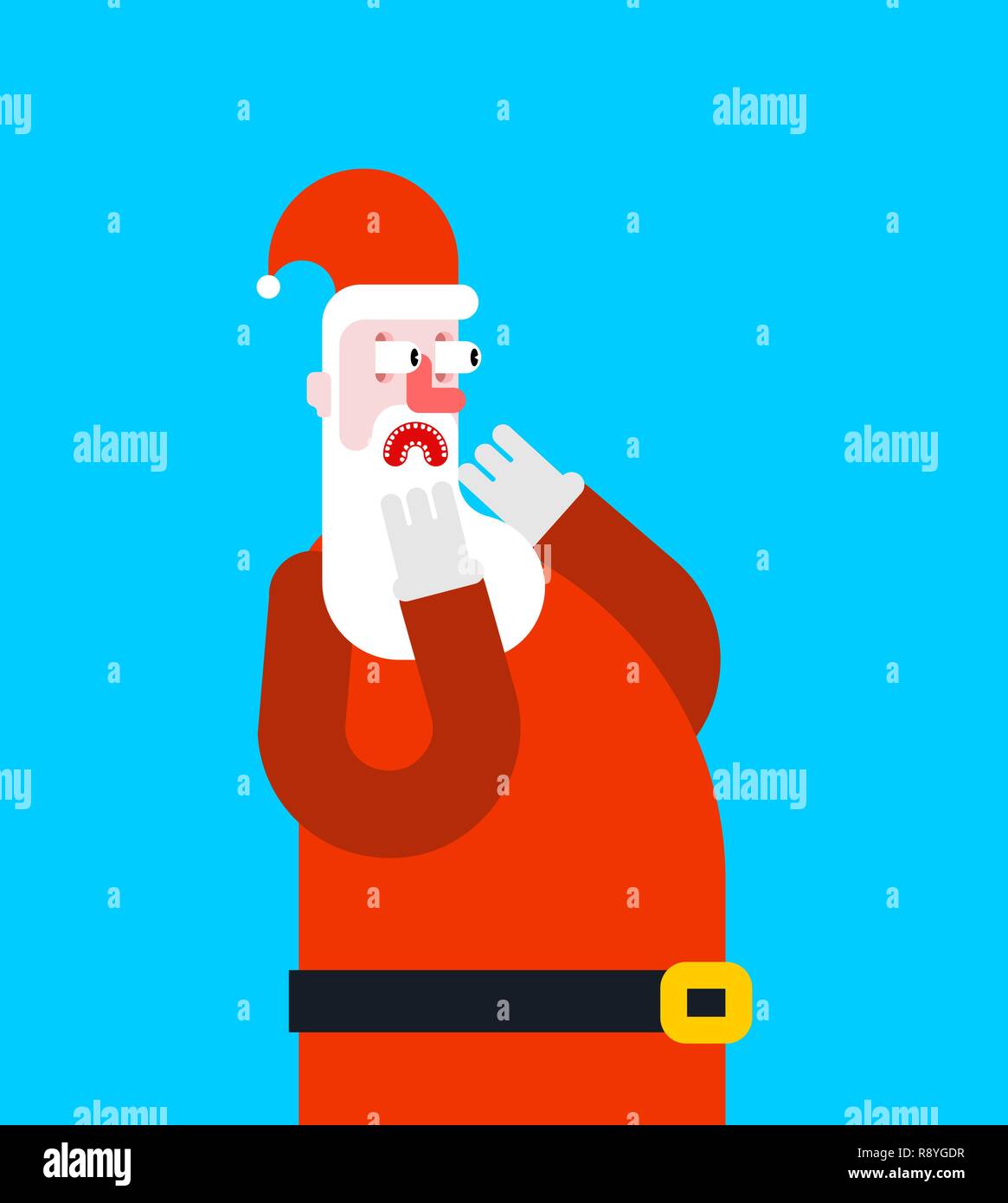 Serious santa claus christmas Stock Vector Images - Alamy