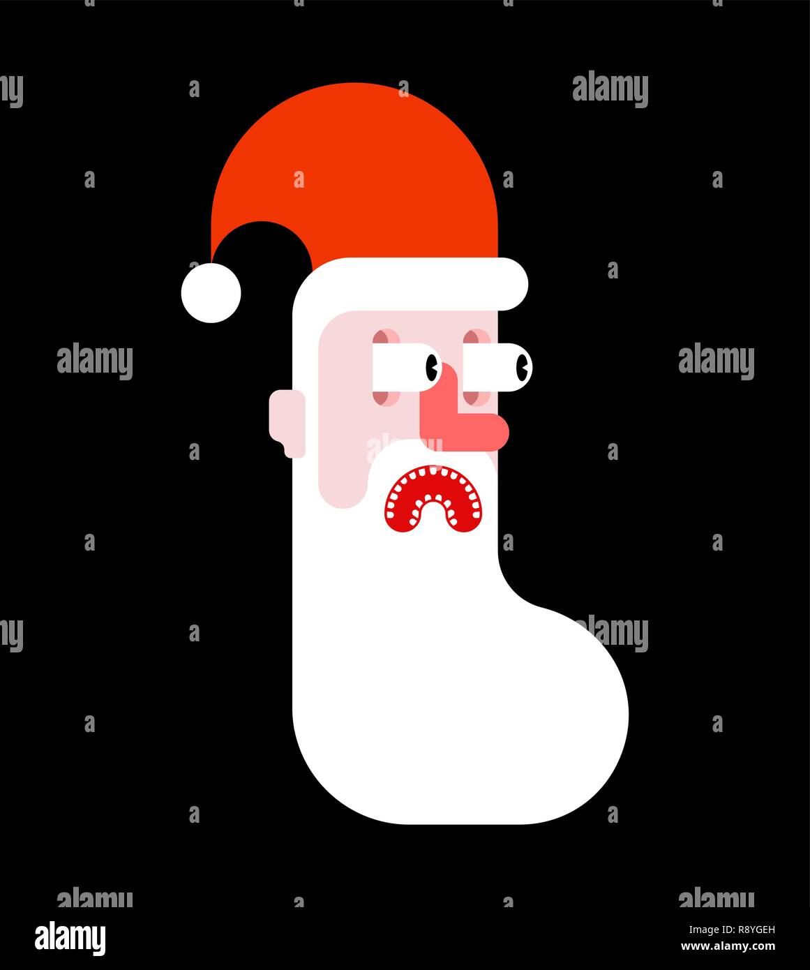 Serious santa claus christmas Stock Vector Images - Alamy