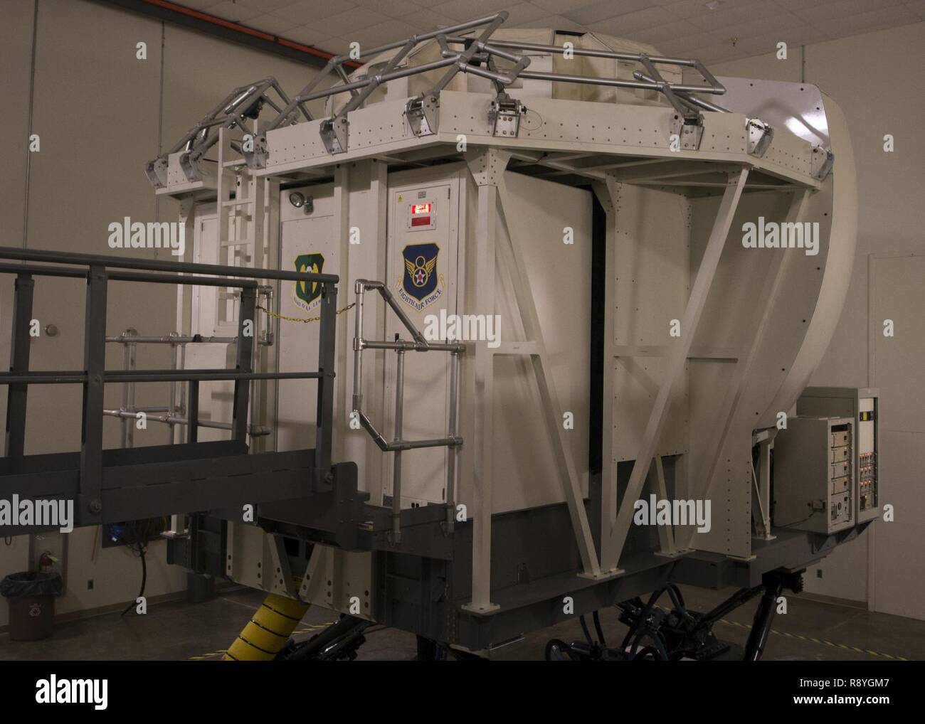 The B-52H Stratofortress weapons system trainer prepares aircrew ...