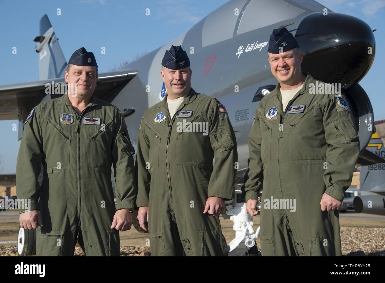 Lt. Col. Mike Maier, Col. Jim Walker and Col. Larry Christensen, pilots ...