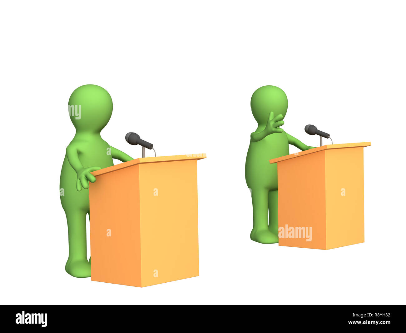 Political speech cartoon debate Cut Out Stock Images & Pictures - Alamy