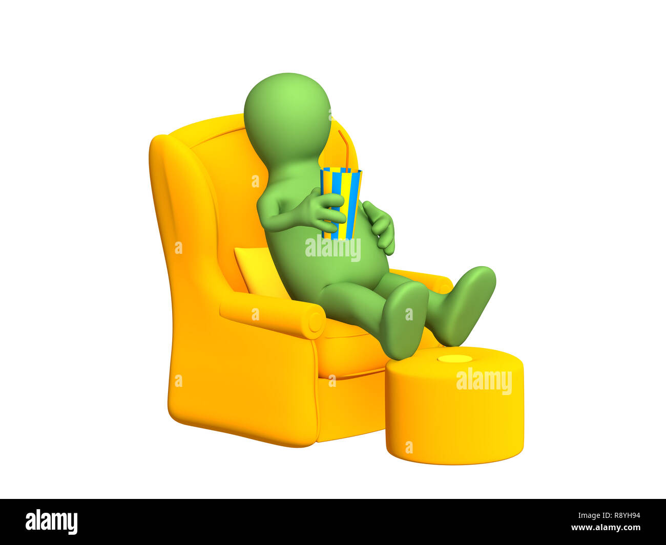 3d man relaxing chair home hi-res stock photography and images - Alamy