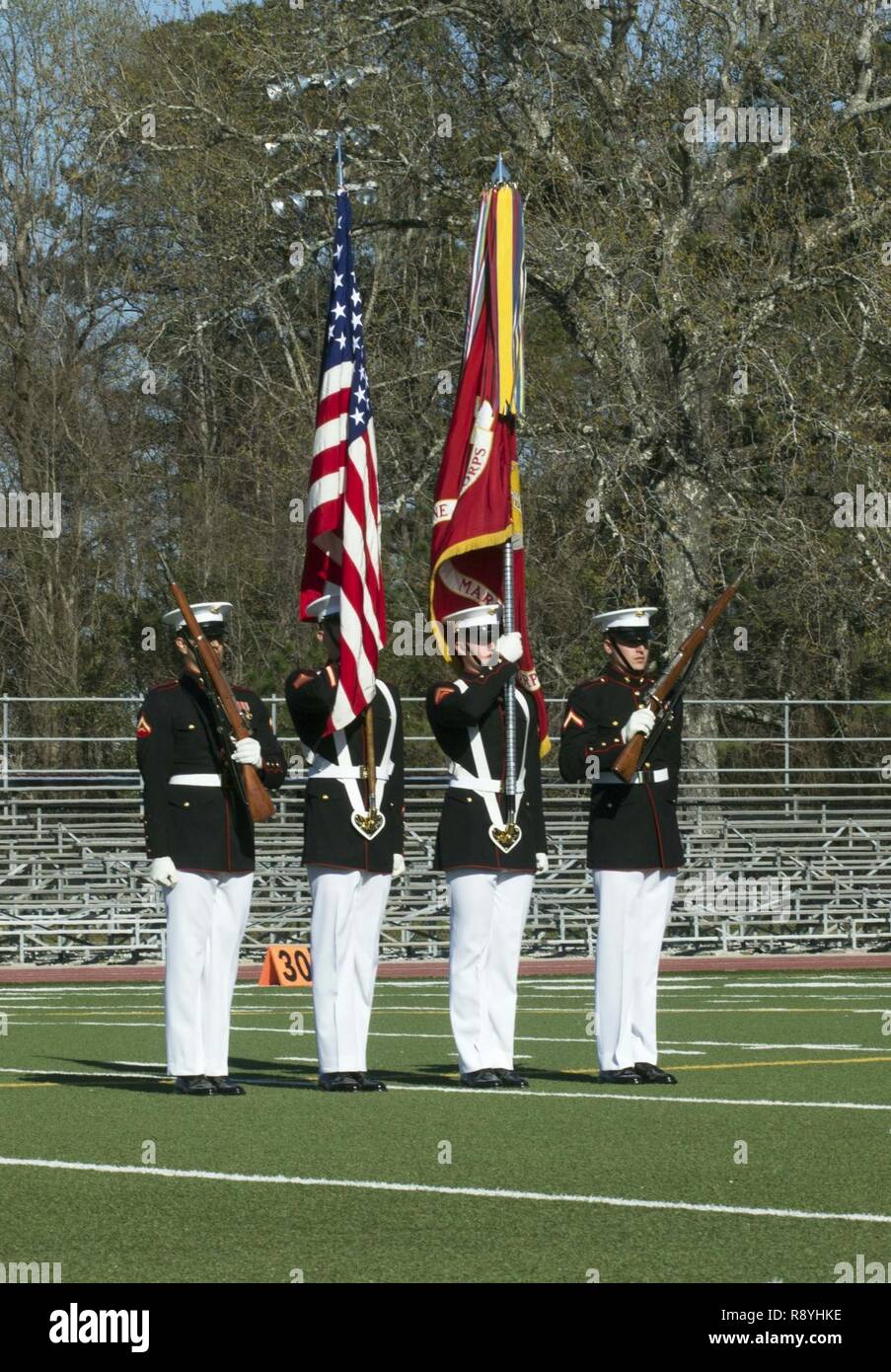 Color guard marine barracks washington hi-res stock photography and ...