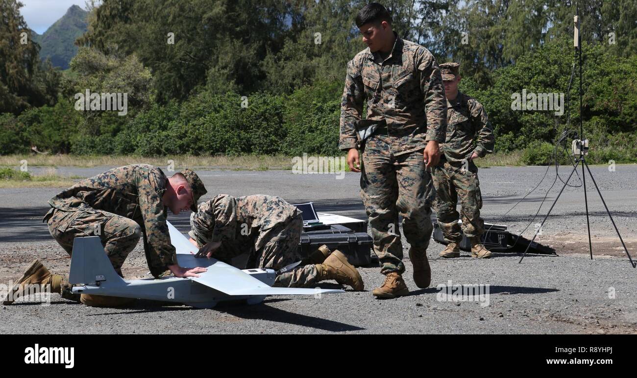 MARINE CORPS TRAINING AREA BELLOWS - Cpl. Martin Decos observes the ...