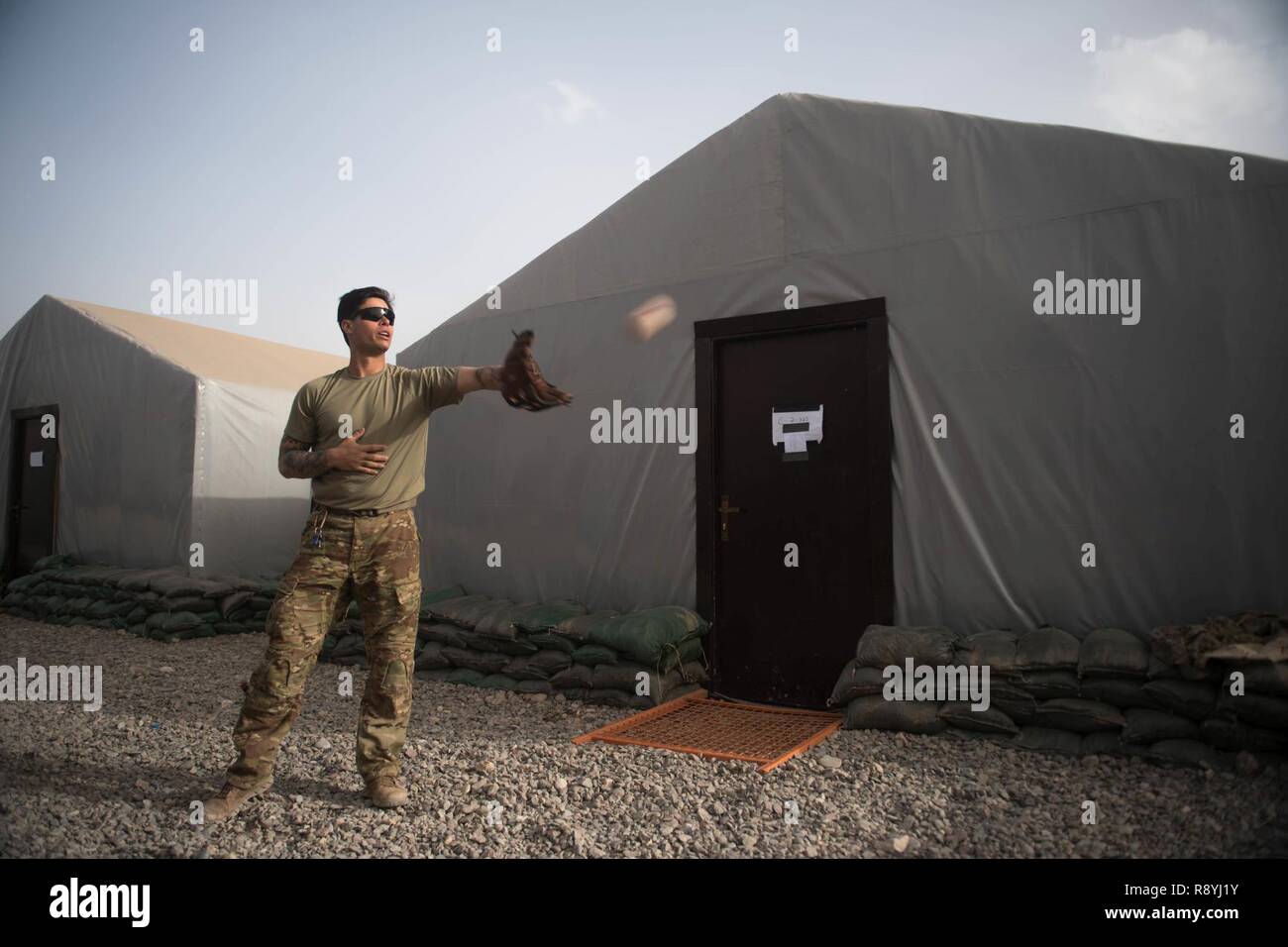U.S. Army Cpl. Aron Wagner, deployed in support of Combined Joint Task ...