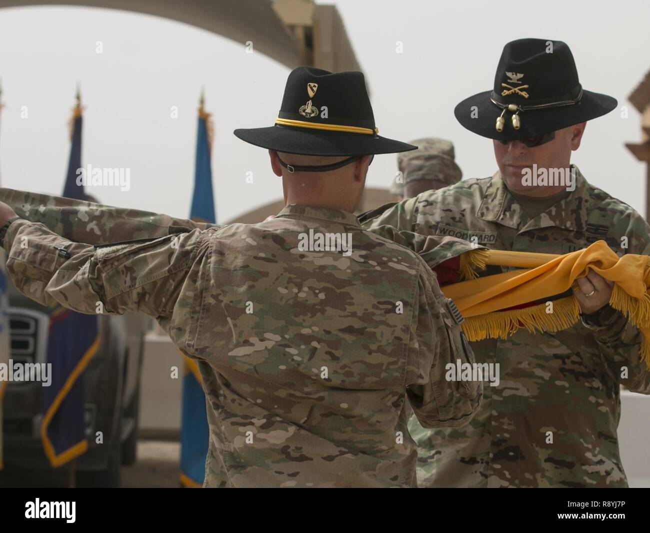 Col. John Woodward (right), commander of the 3rd Armored Brigade Combat ...