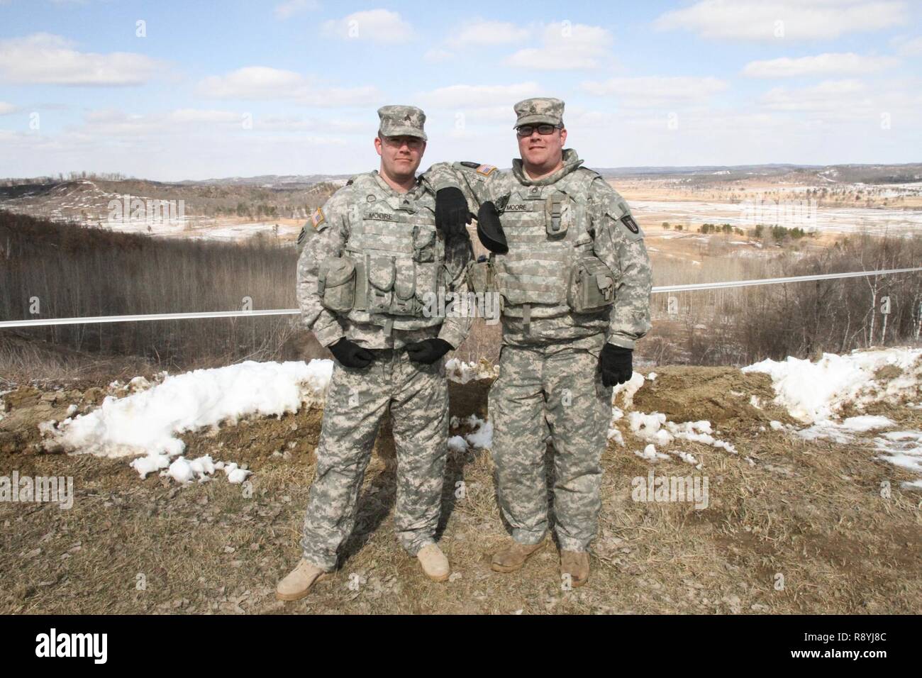 U.S. Army Reserve Staff Sgt. Jeshua Moore (left) and Sgt. Gereld Moore ...