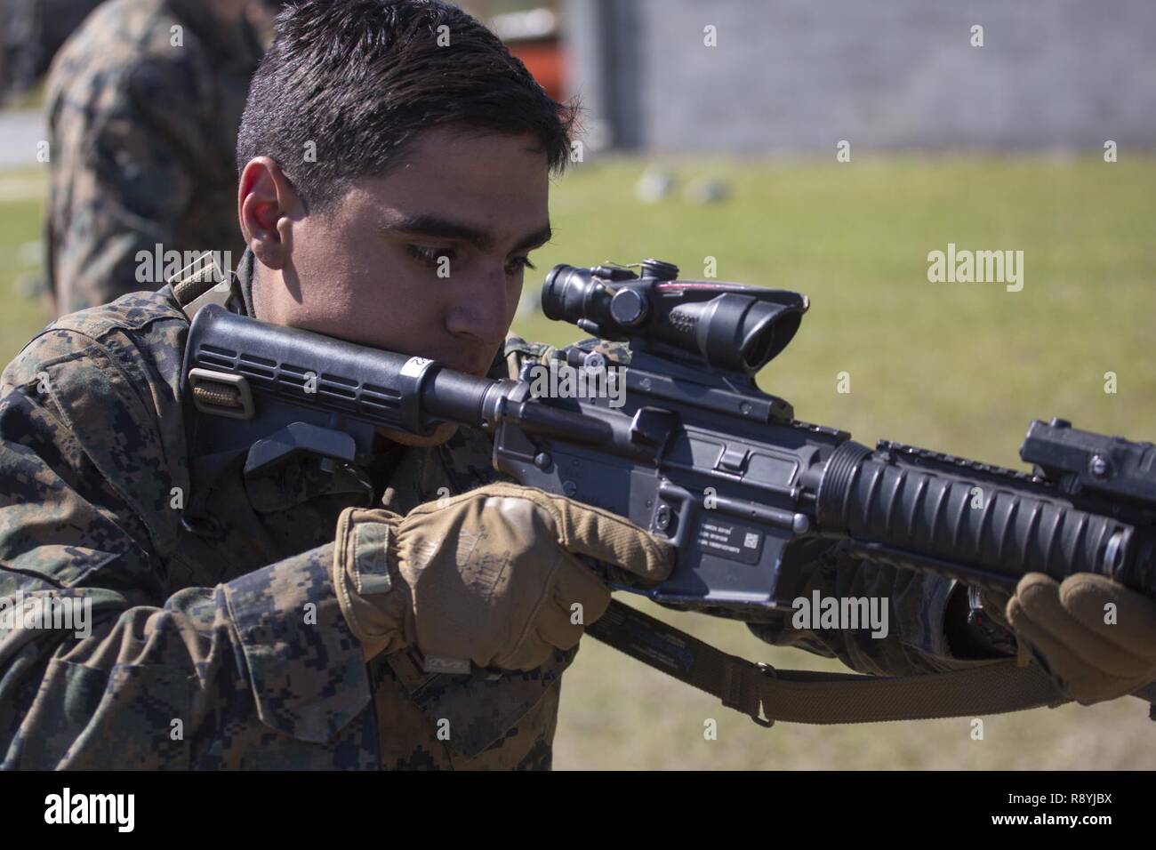 U.S. Marine Corps Lance Cpl. Arthur D. Lesso, a metal worker with 2nd ...
