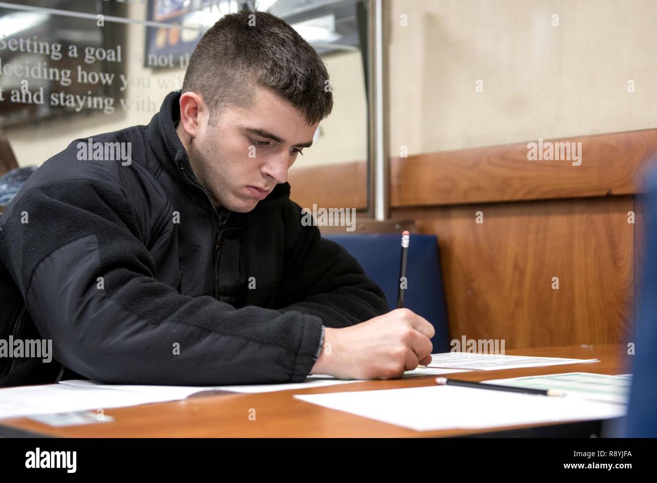 SASEBO, Japan (March 16, 2017) Yeoman Seaman Jacob Ferguson, from ...
