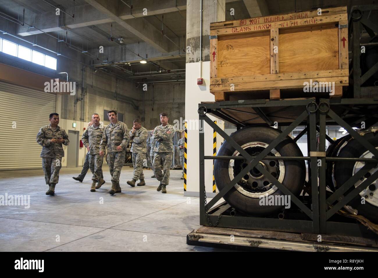 Commanders from the 18th Wing tour one of two new 18th Logistics ...