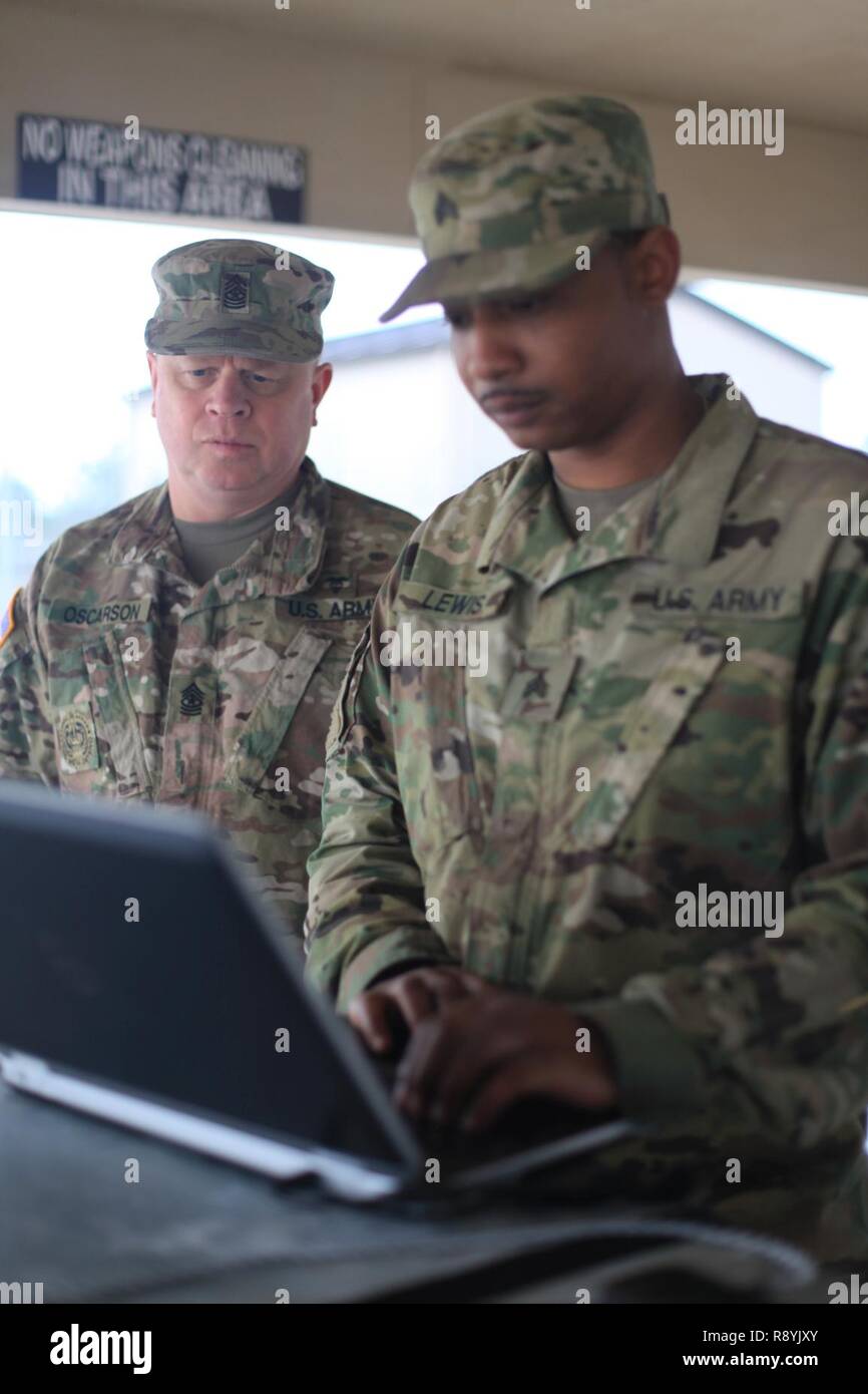 U.S. Army Command Sgt. Maj. Brian Oscarson, Sergeant Major of the 359th ...