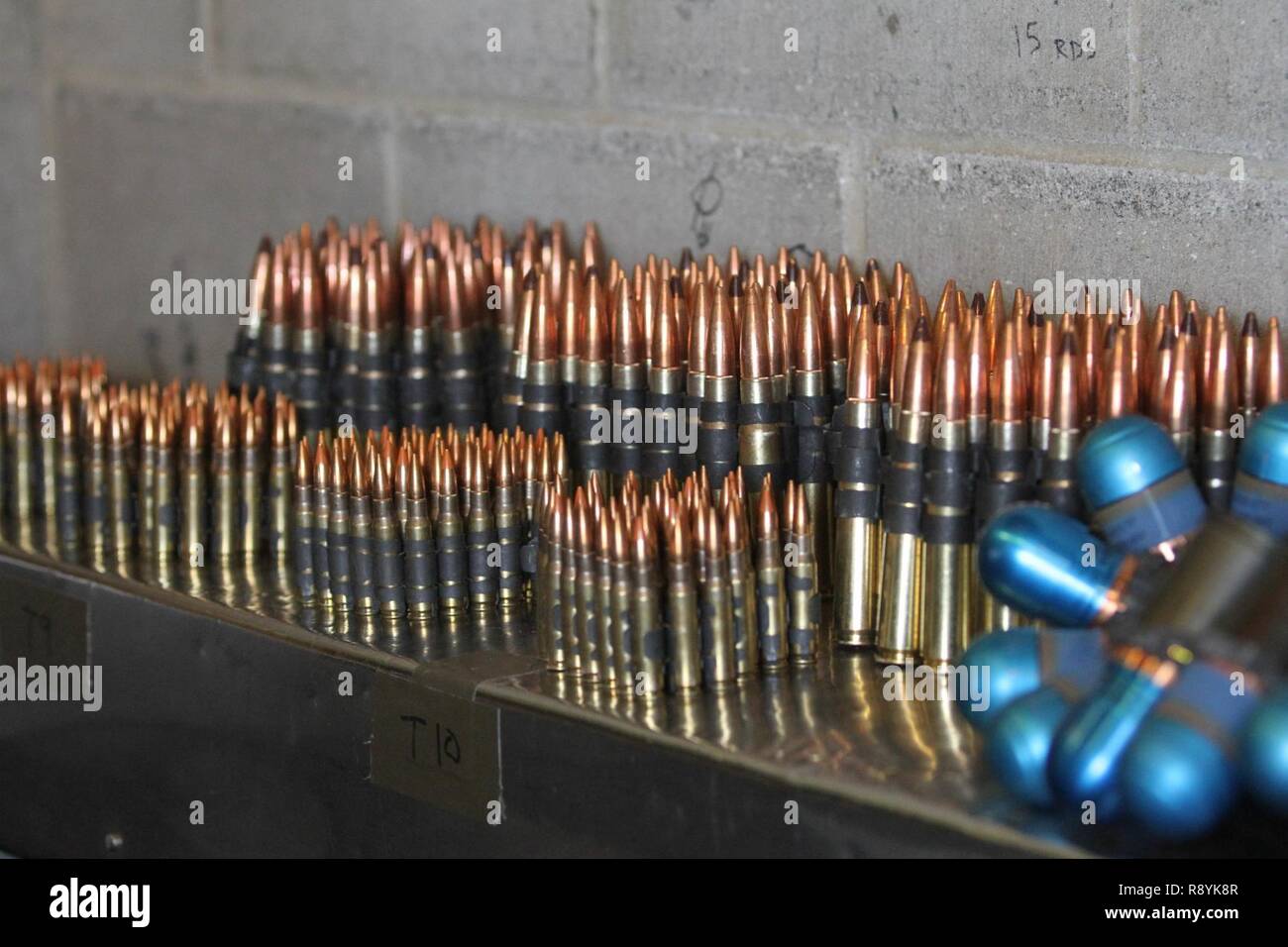 Ammunition is divided for distribution to U.S. Army Reserve Soldiers ...