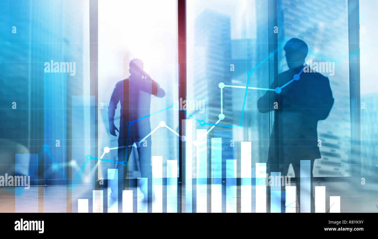 Financial growth graph.Sales increase,marketing strategy concept ...