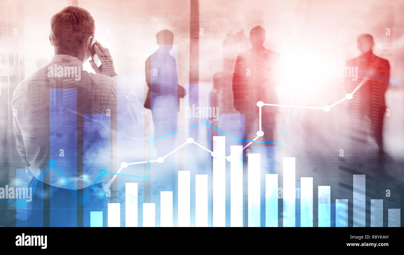 Financial growth graph.Sales increase,marketing strategy concept ...