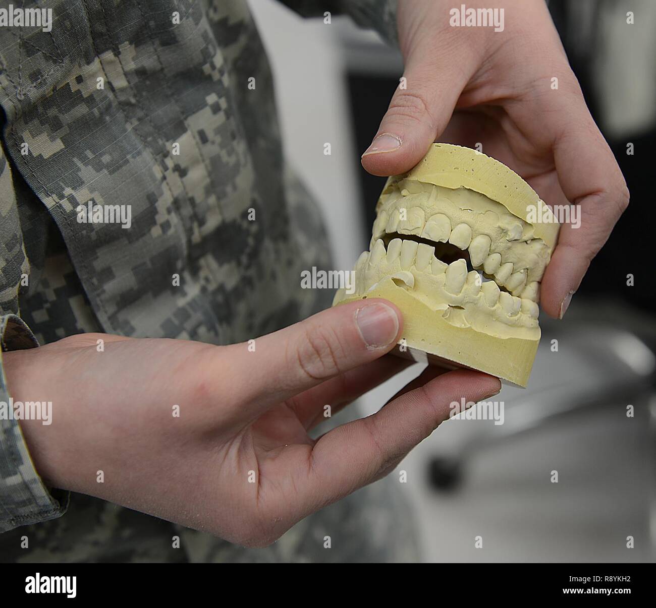 U.S. Army Sgt. Nicole Lewis, U.S. Army Dental Command dental laboratory ...