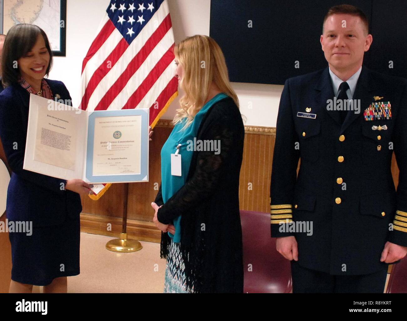Rep. Lisa Blunt Rochester gives presents the Public Service ...