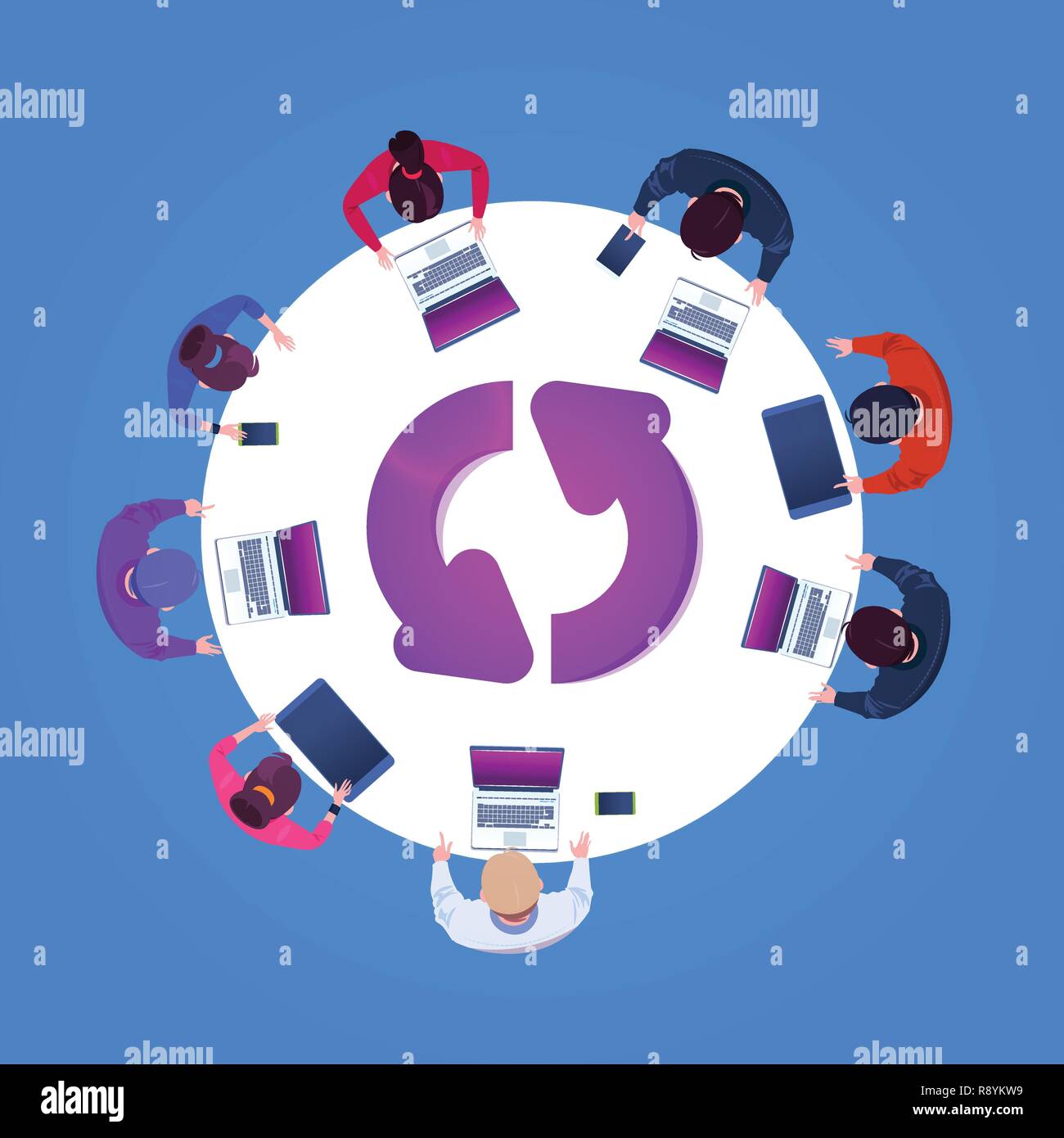 Media team Stock Vector Images - Alamy