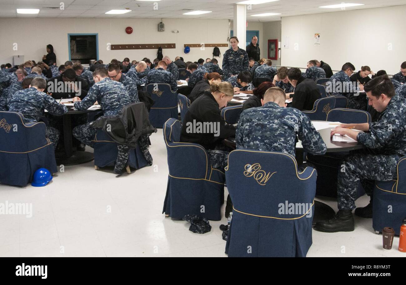 NORFOLK (March 9, 2017) Sailors assigned to the aircraft carrier USS ...