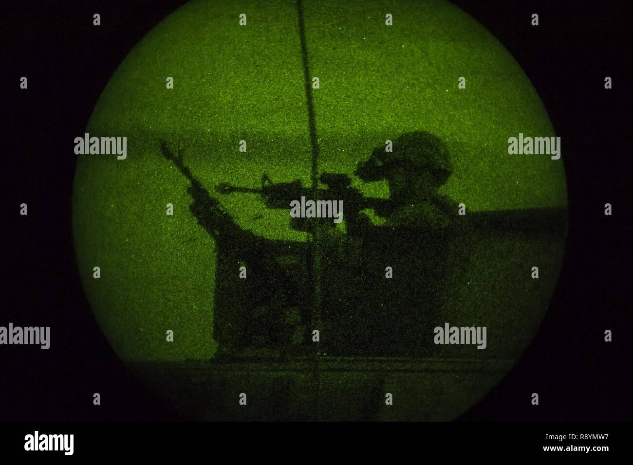 An Airman returns fire at oppositional forces during a Mission ...