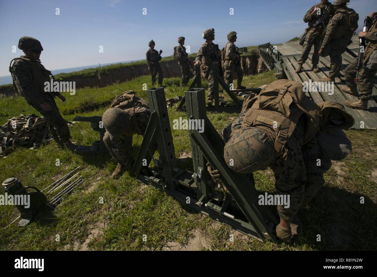 U.S. Marines with 7th Engineer Support Battalion (7th ESB) and 1st ...