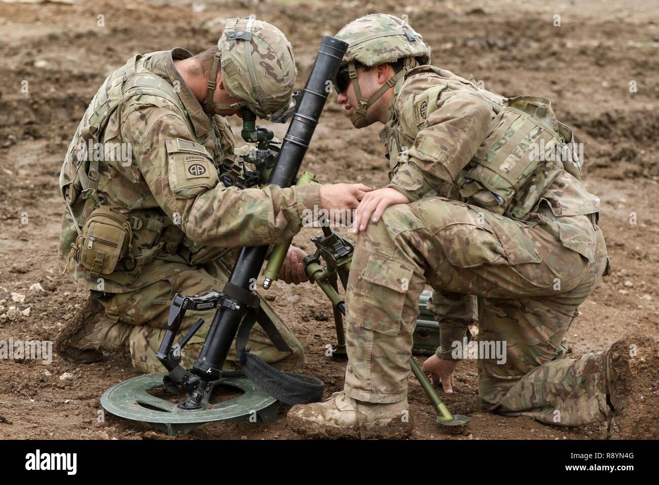 U.S. Army Spc. Jessie Patchell, left, and Pfc. Zachary Folsom, deployed ...